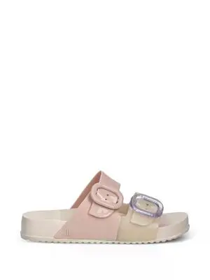 Melissa Buckle Detail Slides - Pink
