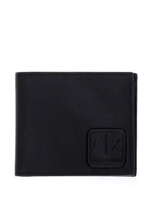 Armani Exchange Logo-patch Bifold Wallet - Black