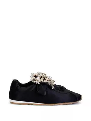 Jeffrey Campbell Shelter Crystal-embellished Faux-pearl Sneakers - Black