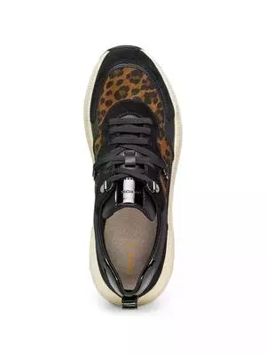 Geox Diamanta Leopard-print Panelled Sneakers