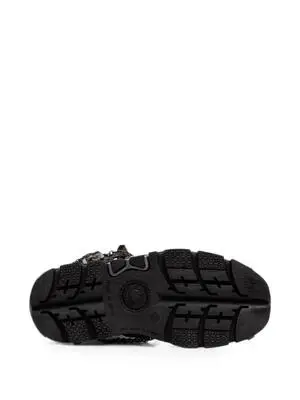 NEW ROCK Chain-embellished Buckle-fastening Boots