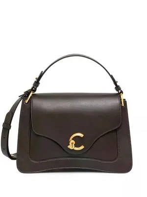 COCCINELLE Logo-plaque Leather Shoulder Bag - Brown