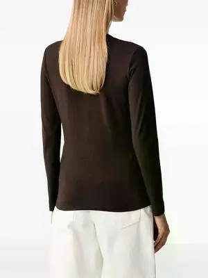Armani Exchange Logo-print Long-sleeved T-shirt - Brown