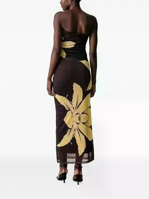 Bardot Ciera Floral Print Ruched Maxi Dress