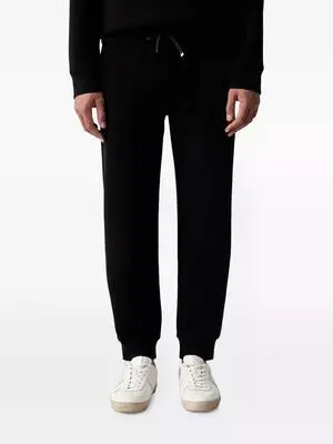 Armani Exchange Logo-embroidered Drawstring Track Pants - Black
