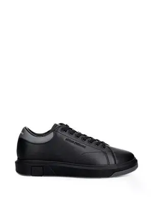 Armani Exchange Logo-embossed Lace-up Sneakers - Black