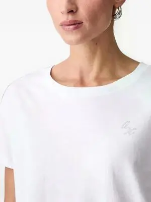 Armani Exchange Crystal Embellished Logo T-shirt