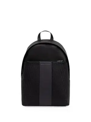 Armani Exchange Logo-embossed Backpack - Black