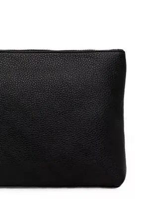 Armani Exchange Logo-print Pebbled-effect Clutch Bag