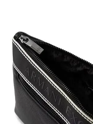 Armani Exchange Logo-print Pebbled-effect Clutch Bag
