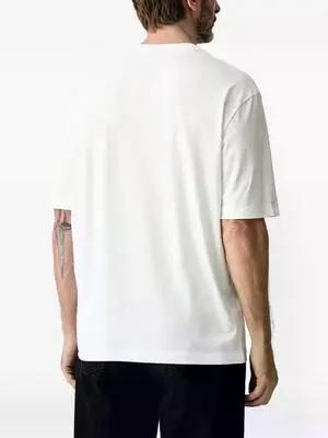 Armani Exchange Logo-print Garment-dyed Crew-neck T-shirt