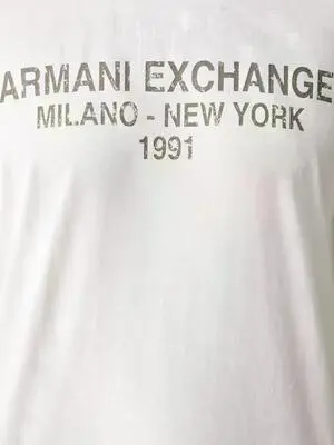 Armani Exchange Logo-print Garment-dyed Crew-neck T-shirt