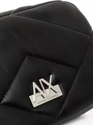 Armani Exchange Quilted Logo-plaque Shoulder Bag