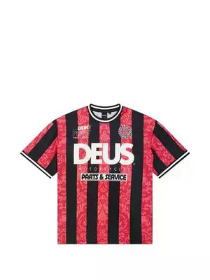 Deus Ex Machina Nouveau Moto Logo-print Striped T-shirt - Red