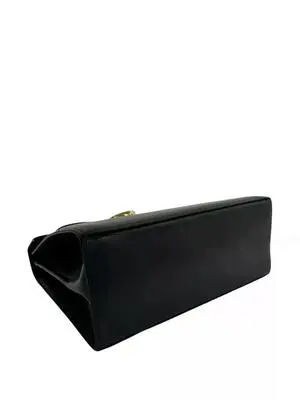 FERRAGAMO 2010-2026 Leather Gancini Iconic Top Handle Bag Satchel - Black