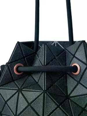 Issey Miyake Wring Denim Geometric-panel Shoulder Bag