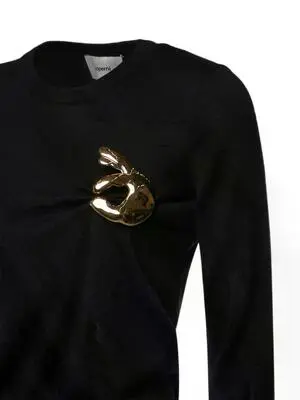 Coperni Hand-brooch Long-sleeve Sweater