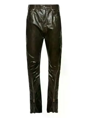 Rick Owens Zip-detail Leather Trousers