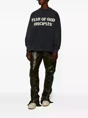 Rick Owens Zip-detail Leather Trousers