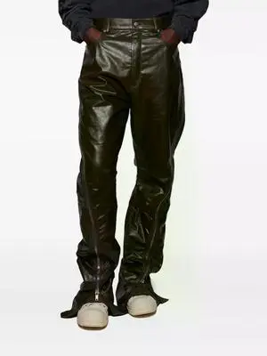 Rick Owens Zip-detail Leather Trousers