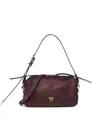 Pinko Crystal-embellished Love Birds Shoulder Bag