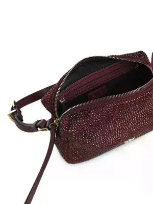 Pinko Crystal-embellished Love Birds Shoulder Bag