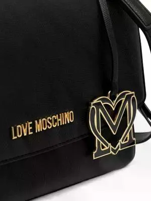 Moschino Logo-plaque Grained-effect Tote Bag