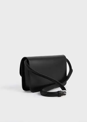 TOTEME T-lock Leather Crossbody - Black