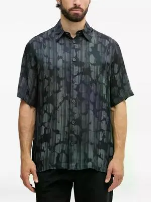 Armani Exchange Abstract-print Short-sleeve Shirt