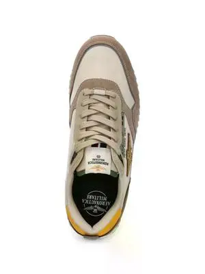 AERONAUTICA MILITARE Logo Embroidered Paneled Sneakers
