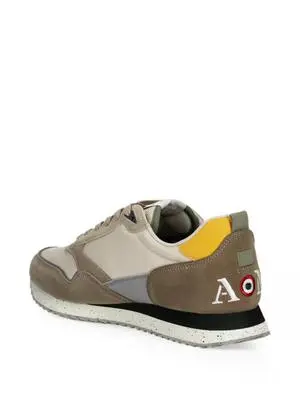AERONAUTICA MILITARE Logo Embroidered Paneled Sneakers