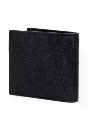 Armani Exchange Logo-plaque Pebbled Wallet - Black