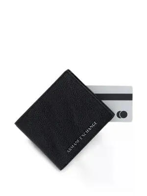 Armani Exchange Logo-plaque Pebbled Wallet
