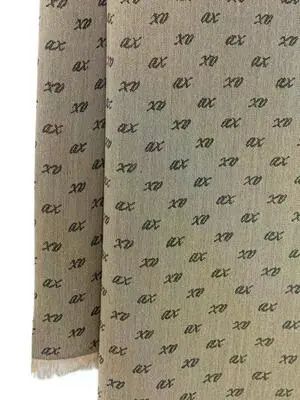 Armani Exchange Logo-jacquard Frayed Scarf - Neutrals