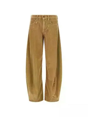 R13 Janine Corduroy Twisted-seam Trousers - Neutrals