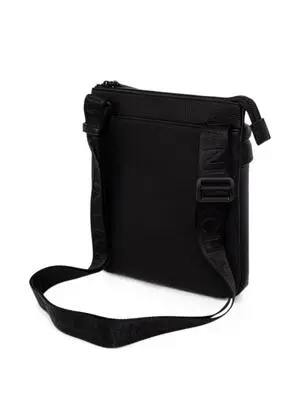 Armani Exchange Logo-plaque Pebbled-effect Belt Bag - Black