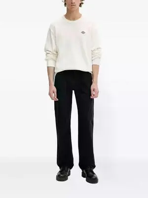 Dickies Summerdale Logo-embroidered Crew Neck Sweater - Neutrals