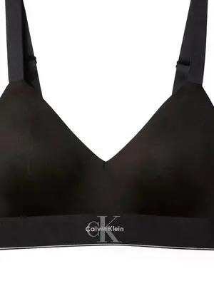 Calvin Klein Logo-print Elasticated-underband Bra