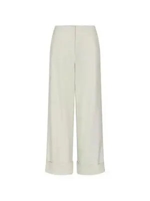 Armani Exchange Turn-up Cuff Trousers - White