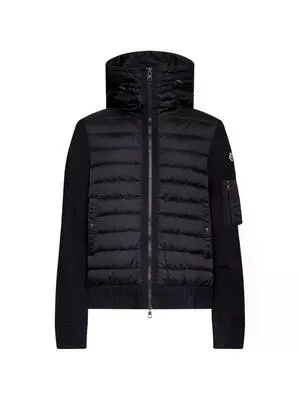Moncler Zip-up Cardigan With Down-filled Front Panel