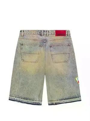 DIET STARTS MONDAY Venice Distressed Patchwork Denim Shorts