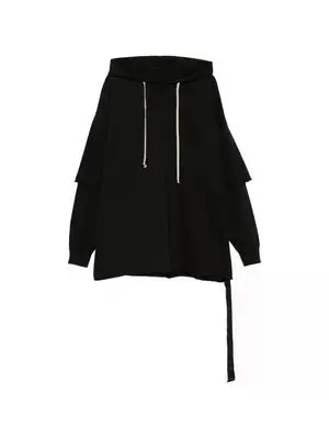 Rick Owens Layered-sleeve Hoodie - Black