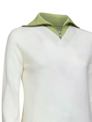 MAISON MARGIELA Layered-effect Zip-collar Sweater
