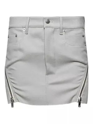 Rick Owens Bolan Banana Zip-detail Mini Skirt - Grey