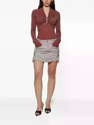 Rick Owens Bolan Banana Zip-detail Mini Skirt