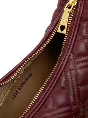 Moschino Quilted-finish Logo-plaque Shoulder Bag