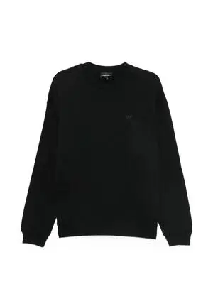 Emporio Armani Logo-embroidered Sweatshirt - Black
