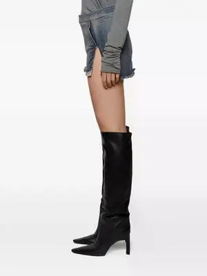Rick Owens Frayed-hem Back-zip Mini Skirt