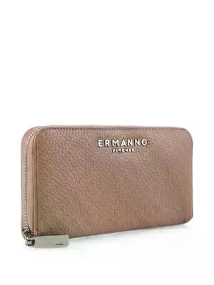 Ermanno Scervino Aria Pebbled Zip-around Wallet - Brown