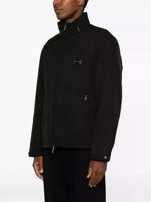 Emporio Armani High-neck Logo Plaque Jacket